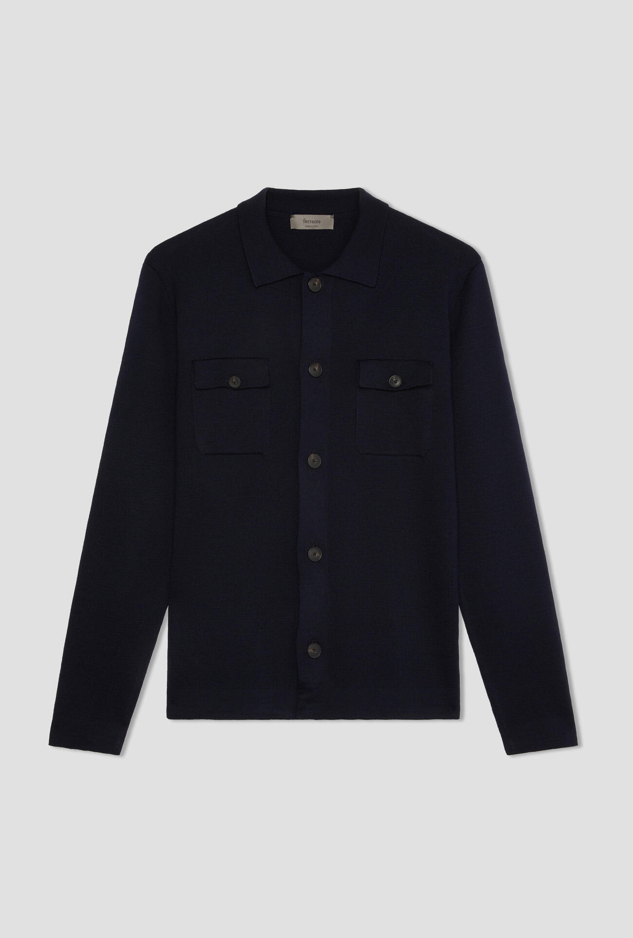 Shirt jacket in milano stitch MAIN | Ferrante