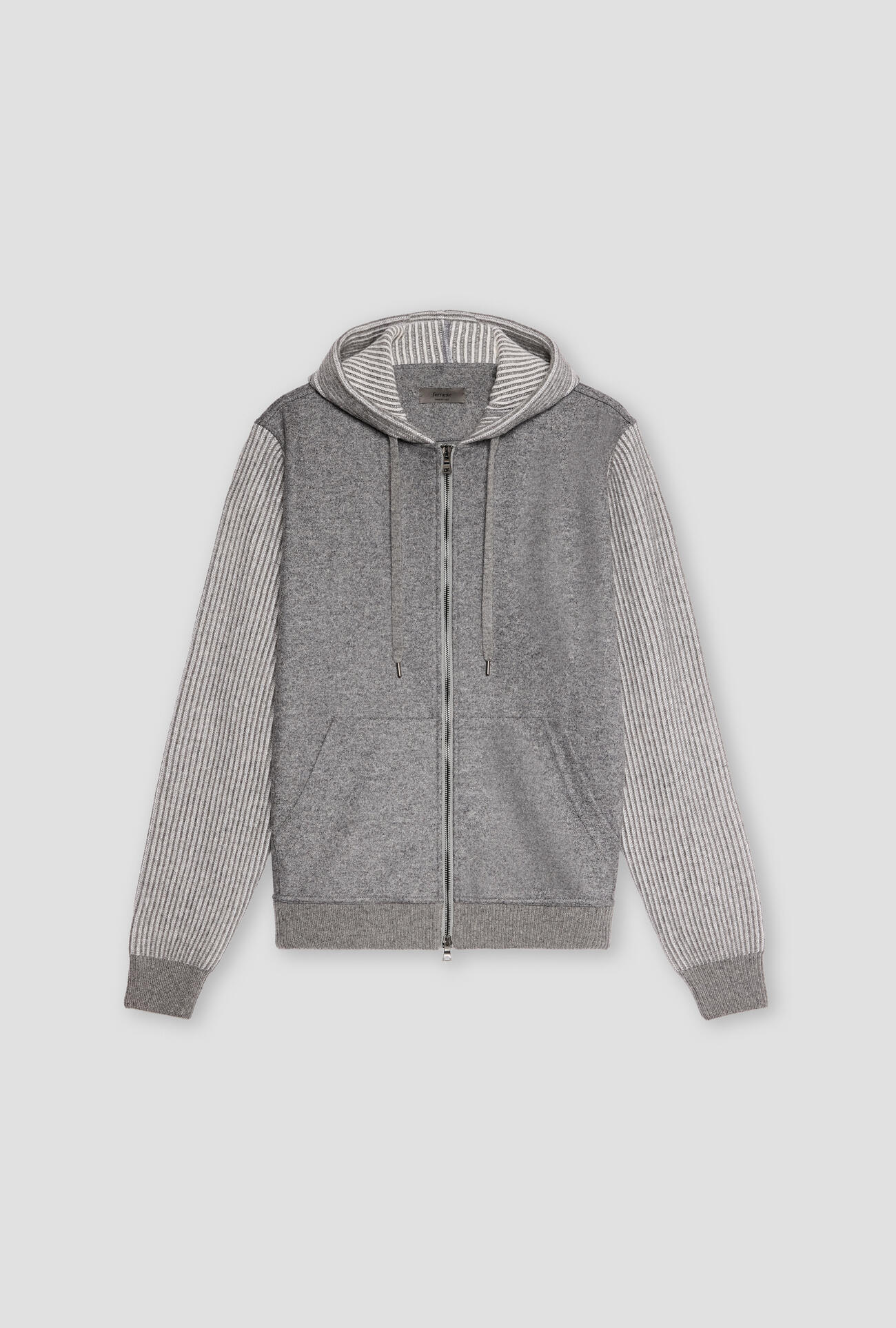 Sweatshirt in fabric and vanisé knit MAIN | Ferrante