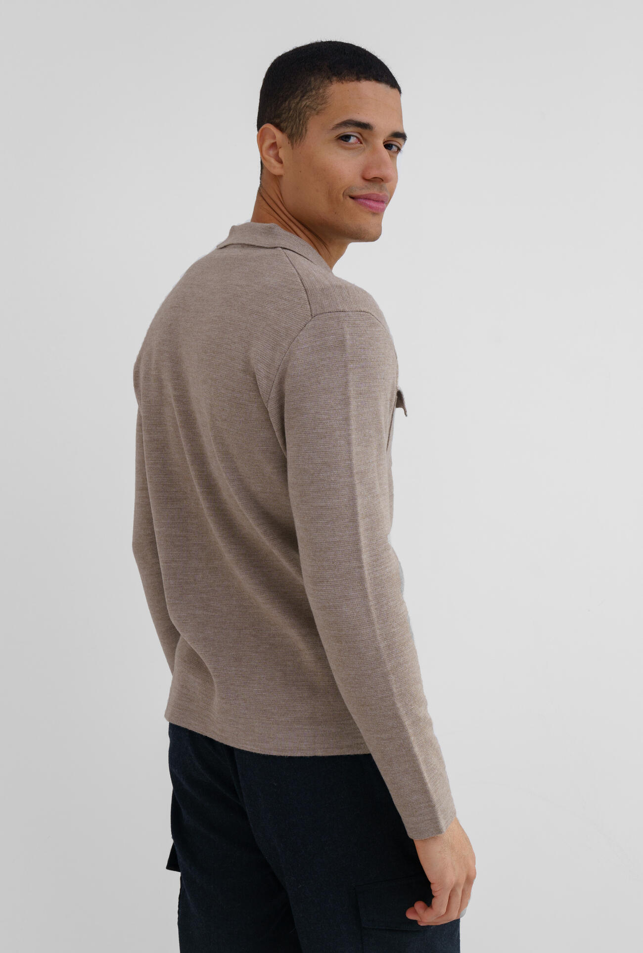 Shirt jacket in milano stitch MAIN | Ferrante