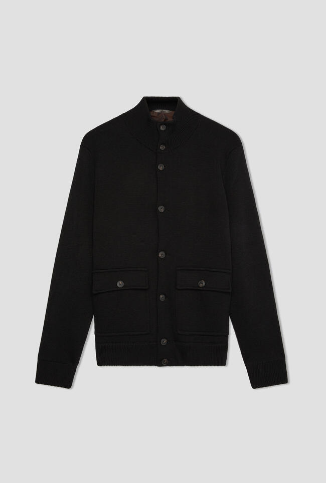 Lined bomber jacket in milano stitch MAIN | Ferrante