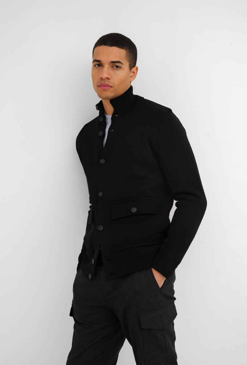 Lined bomber jacket in milano stitch MAIN | Ferrante